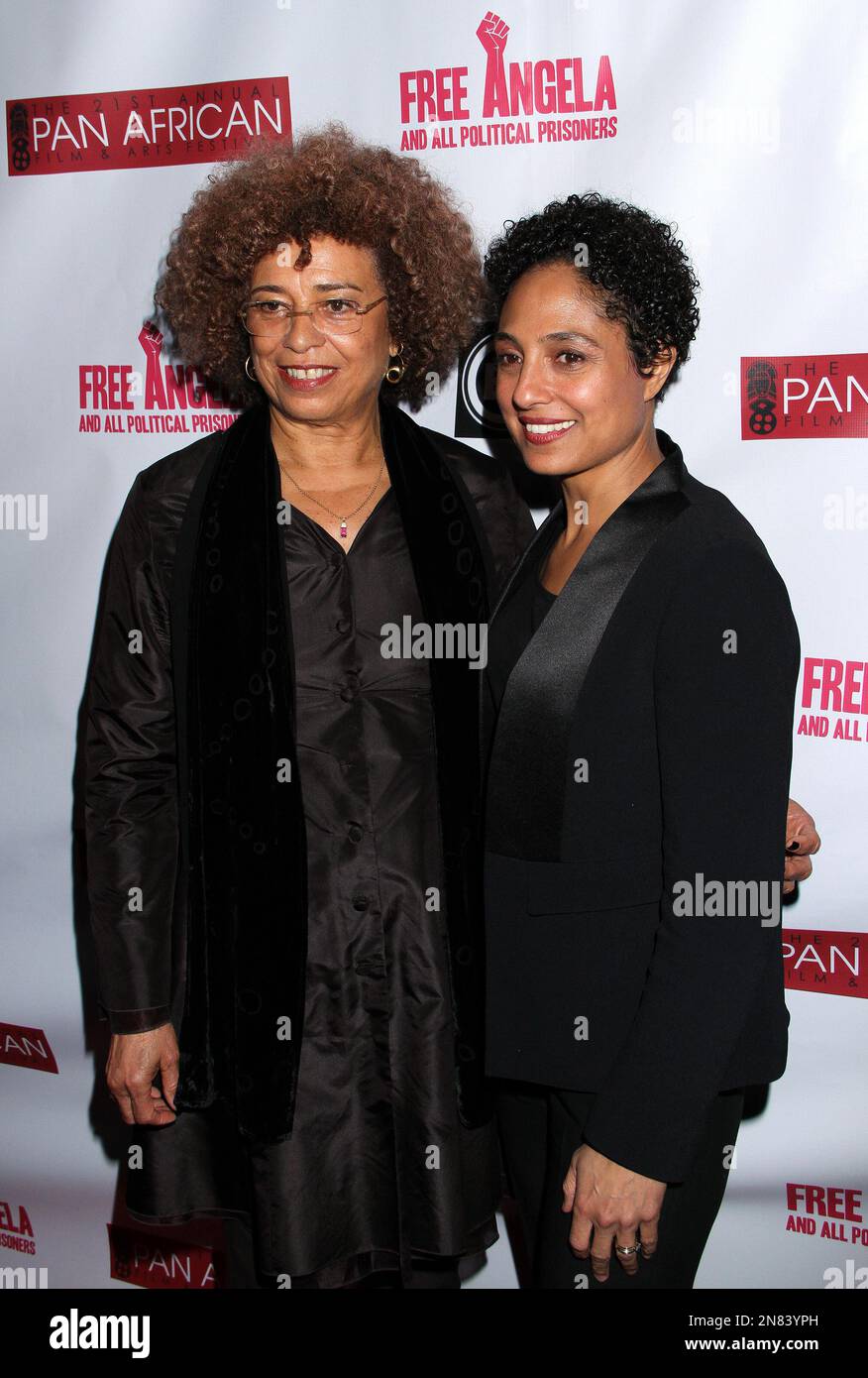 Angela Davis and filmmaker Shola Lynch attend Los Angeles Premiere of ...