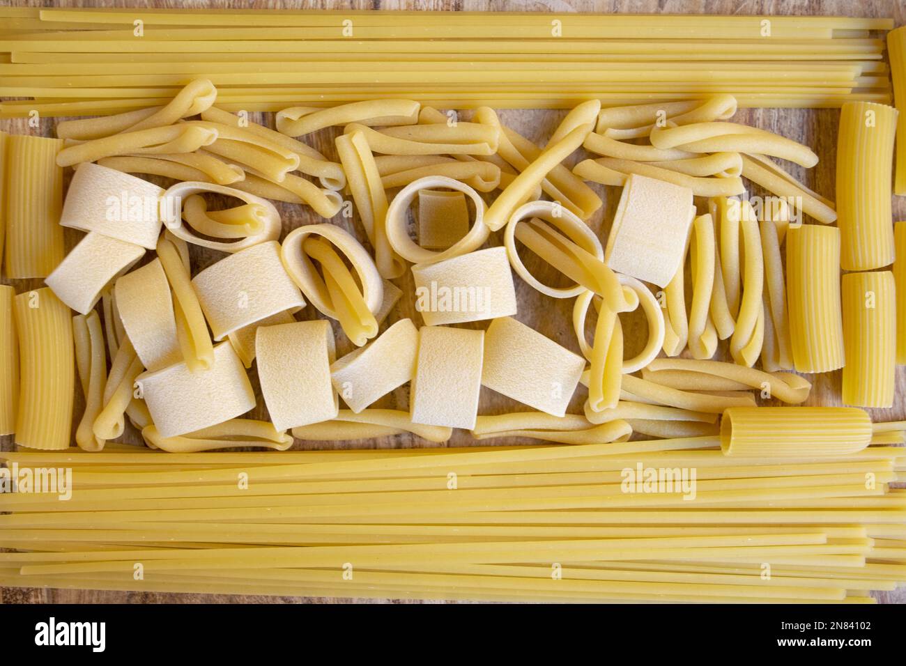 assortment of various types of pasta viewed from above Stock Photo - Alamy