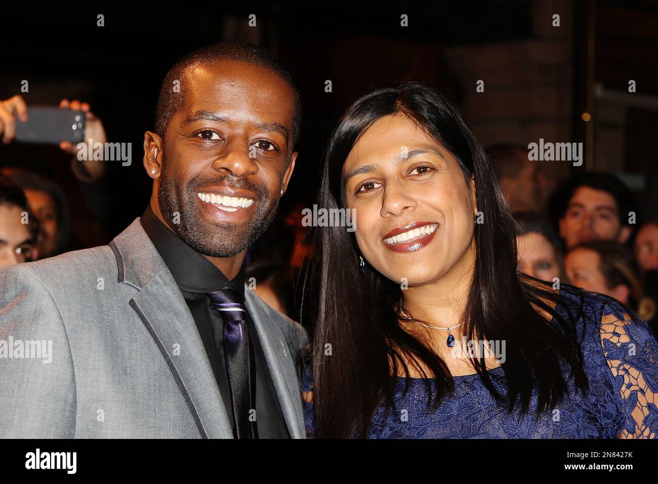 Adrian Lester and Lolita Chakrabarti seen at the Whatsonstage.com ...