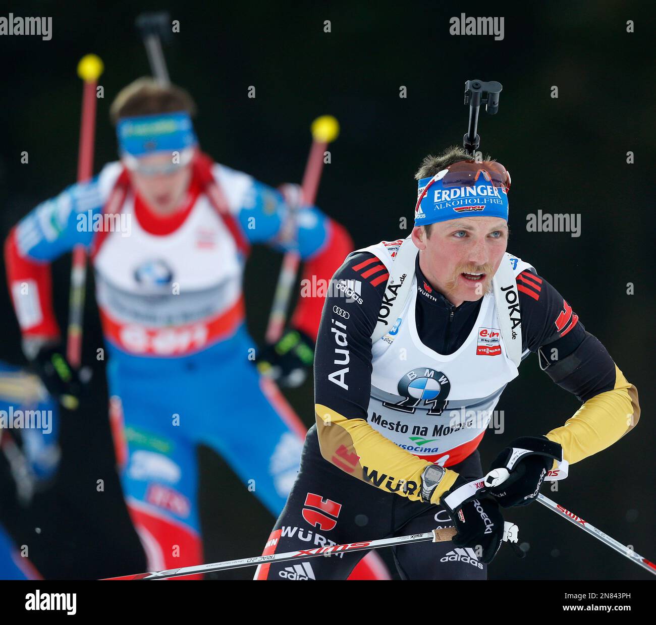 Germany's Erik Lesser competes on track of the 15 km mass start men ...