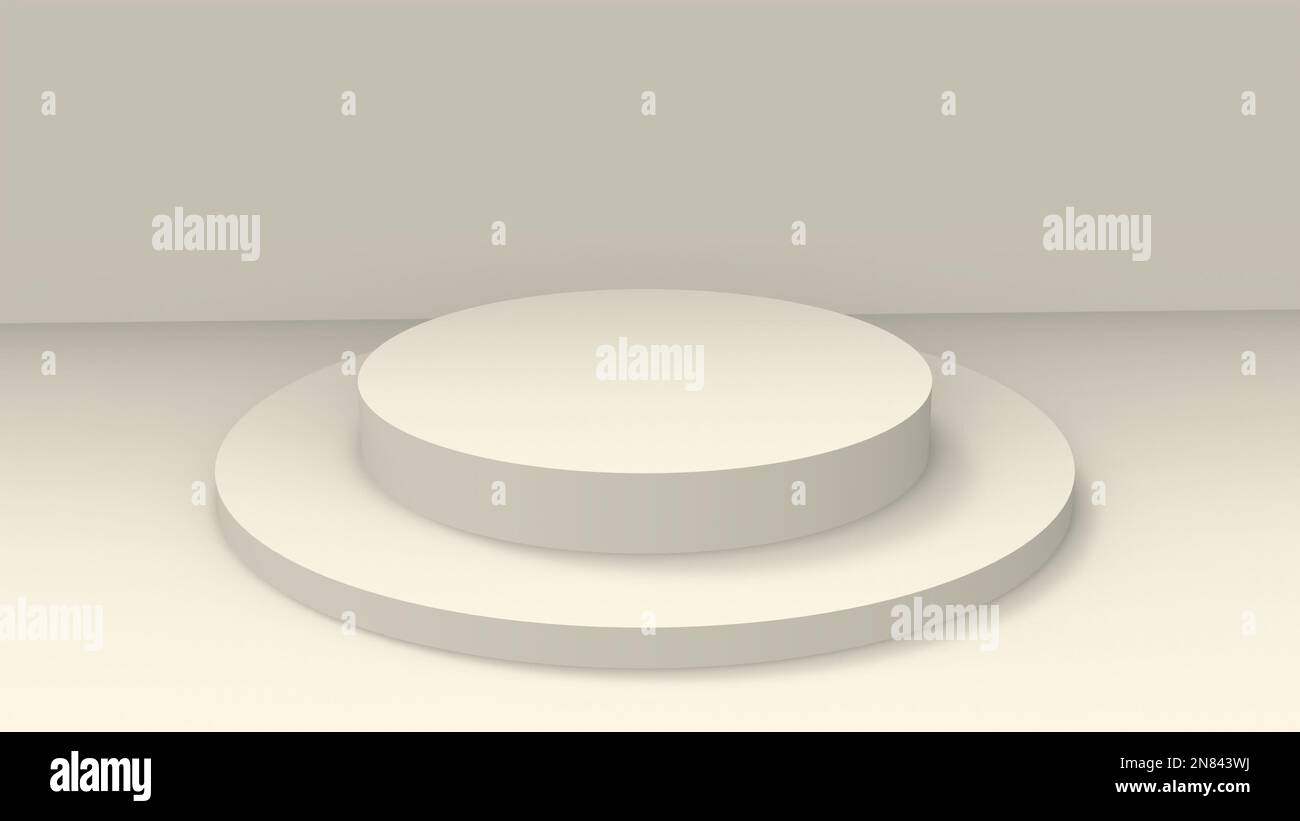 White round pedestal podium. Abstract 3D concept illuminated pedestal ...