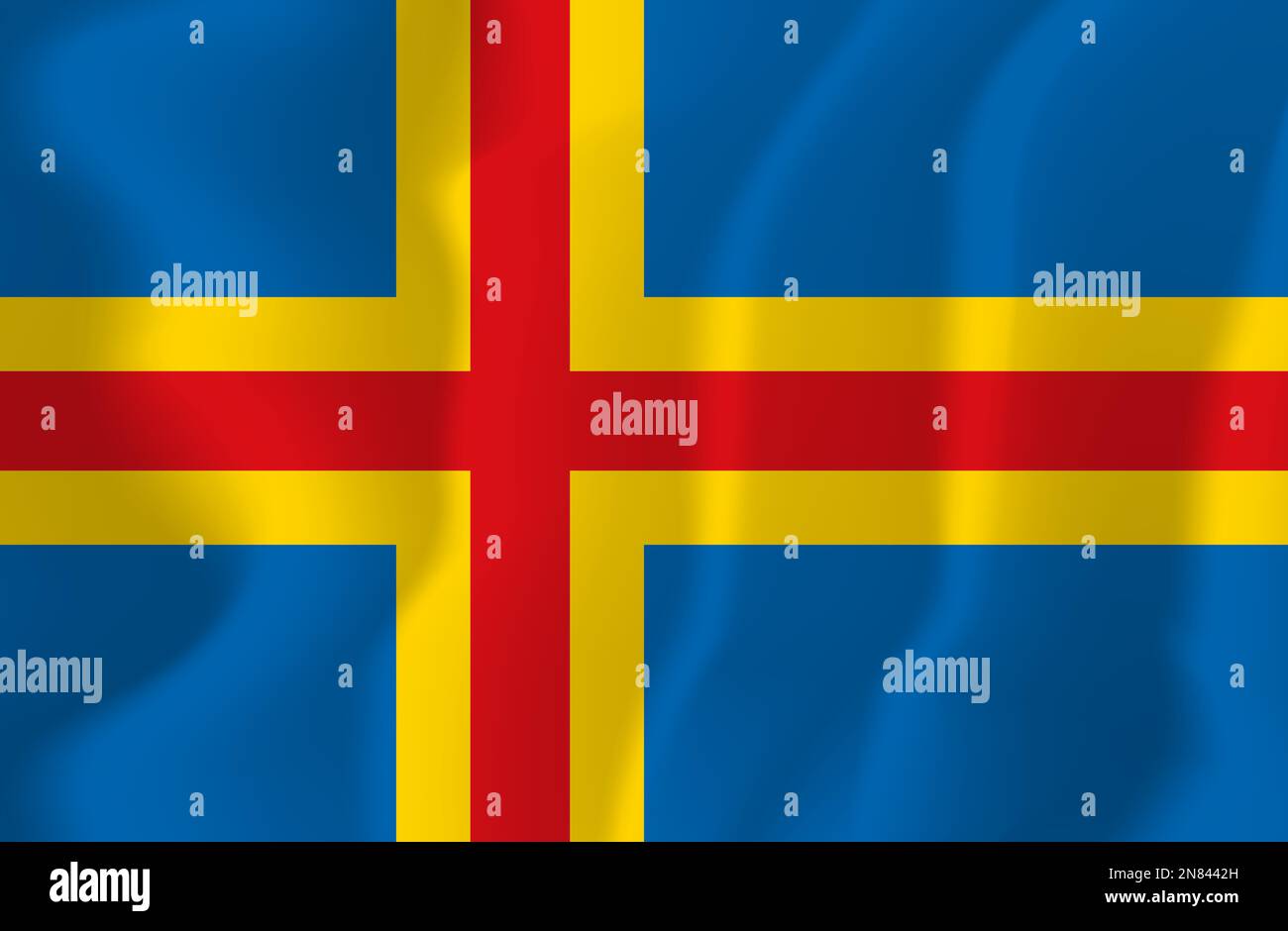 Flag of the aland Stock Vector Images - Alamy
