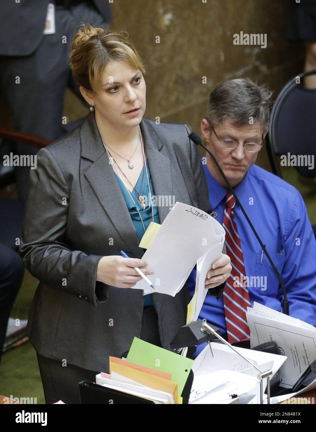 Democrat Rep. Jennifer Seelig, addresses the Utah House of ...