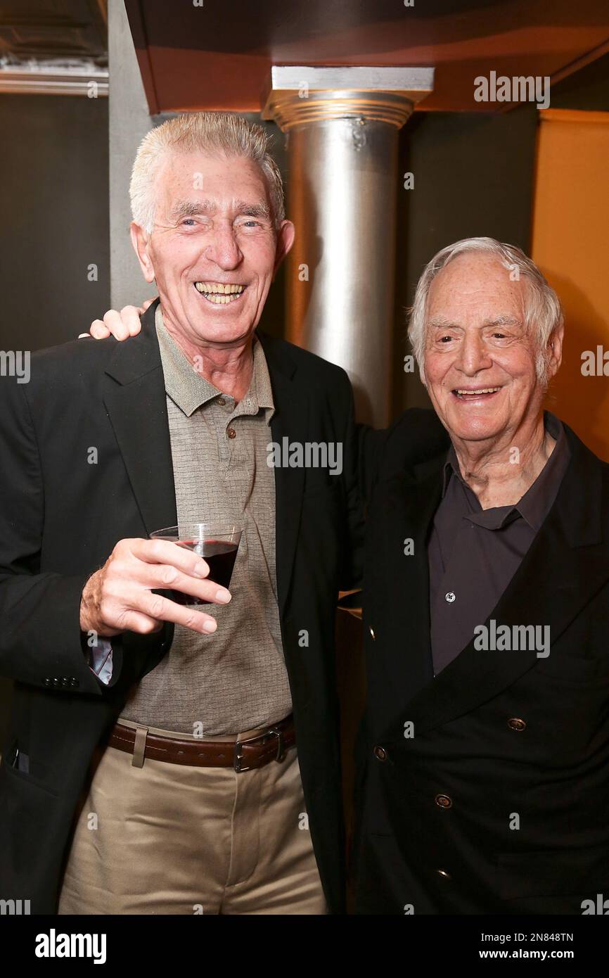 From left, Gene Shue, All American NBA Star and Producer Matty Simmons ...