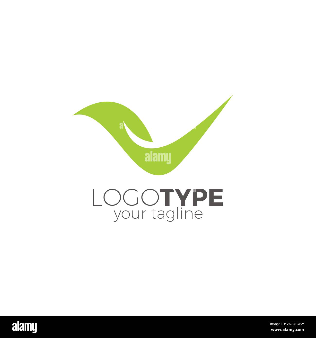 V Leaf Logo Vector Illustration. Leaf Icon Stock Vector Image & Art - Alamy