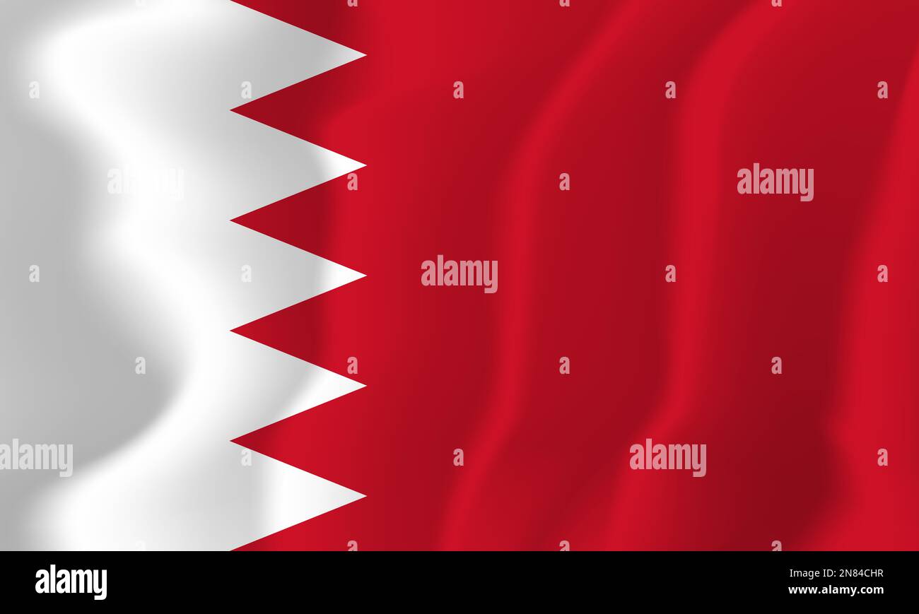 Bahrain Waved Flag Illustration Vector Stock Vector Image & Art - Alamy
