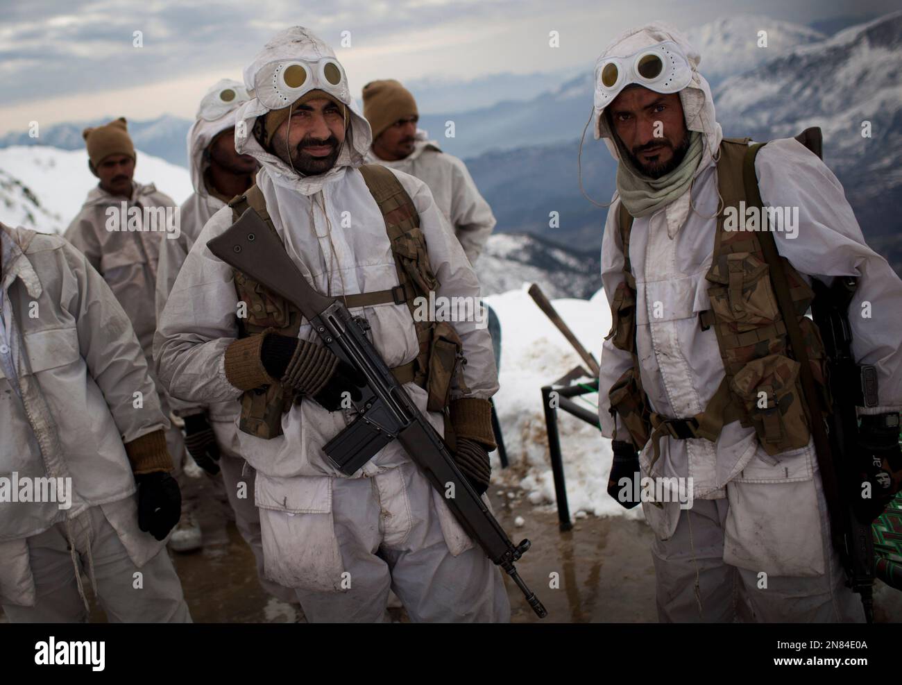 In this Sunday, Feb. 19, 2012, photo, Pakistani Army soldiers with the ...