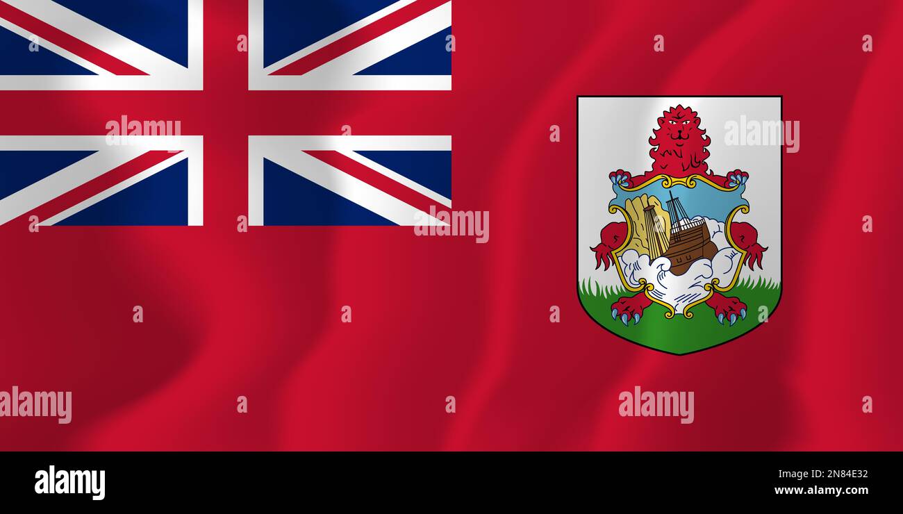 Bermuda Waved Flag Illustration Vector Stock Vector Image & Art - Alamy