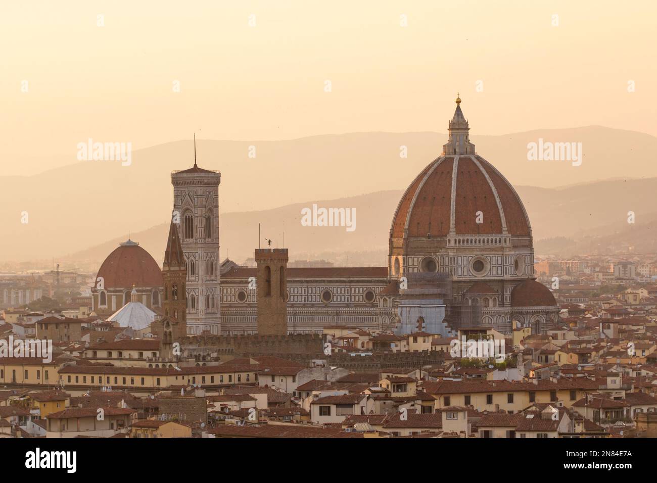 Skyline of Florence city center with the famous cathedral Santa Maria ...
