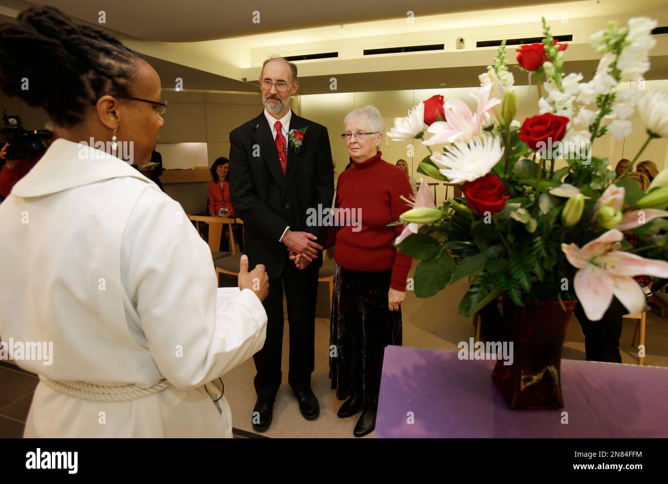 Lee Haoglan and Phillis Parish are wed by Rev. Shaundra Cunningham in ...