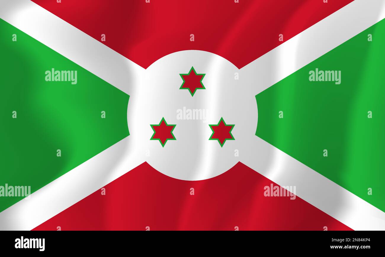 Burundi Waved Flag Illustration Vector Stock Vector Image And Art Alamy