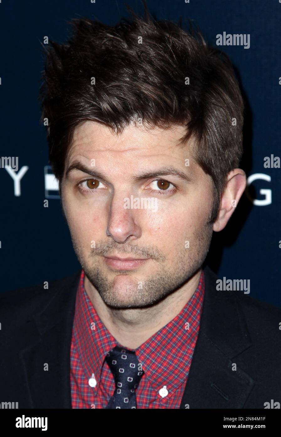 Adam Scott arrives at Tommy Hilfiger's new west coast flagship store ...