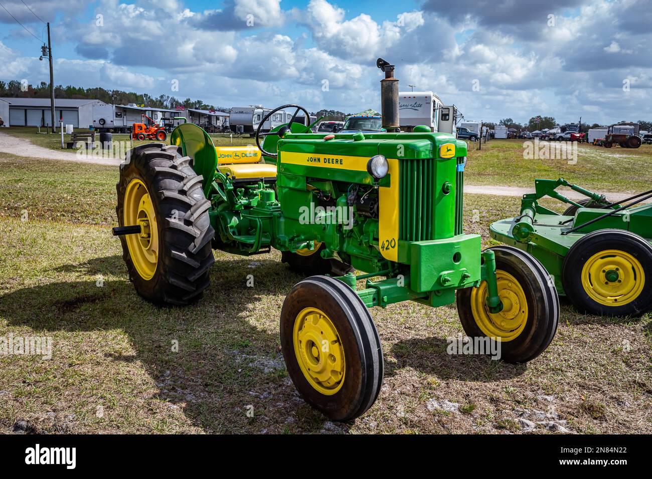 Fort Meade, FL - February 22, 2022: High perspective front corner view ...
