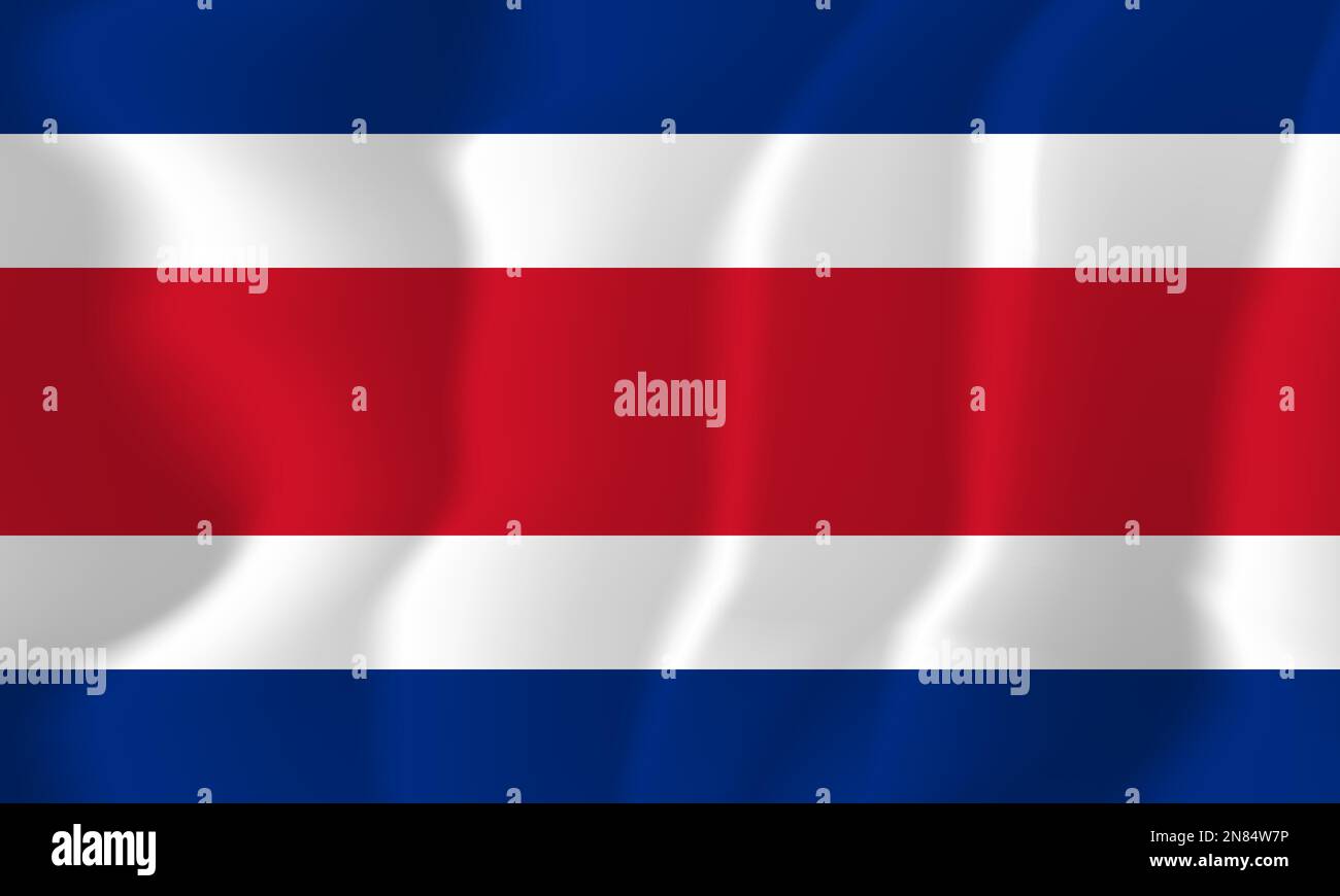 Costa Rica Waved Flag Illustration Vector Stock Vector Image Art Alamy