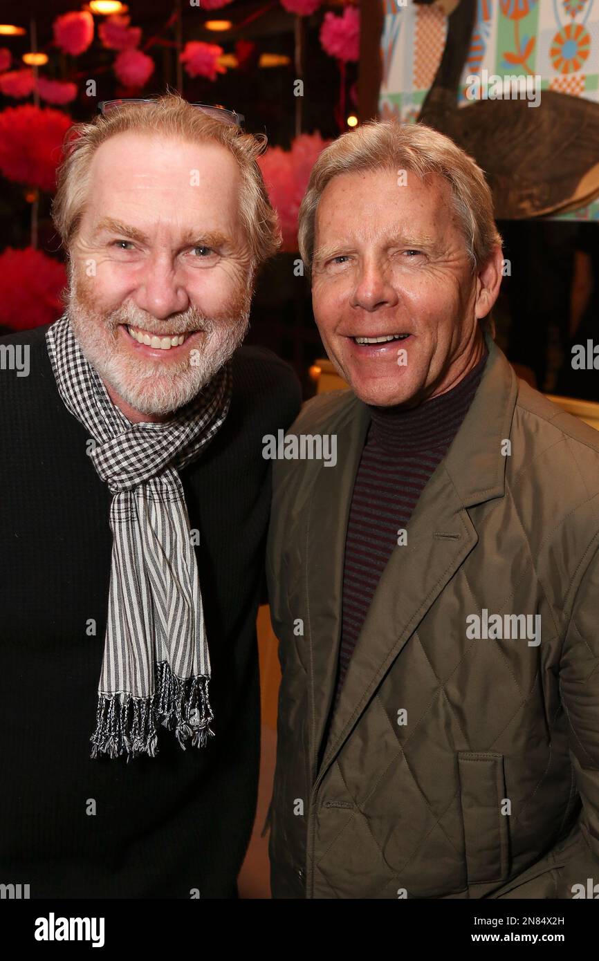 From left, actor Harry Groener and producer Tom Moore pose during a ...