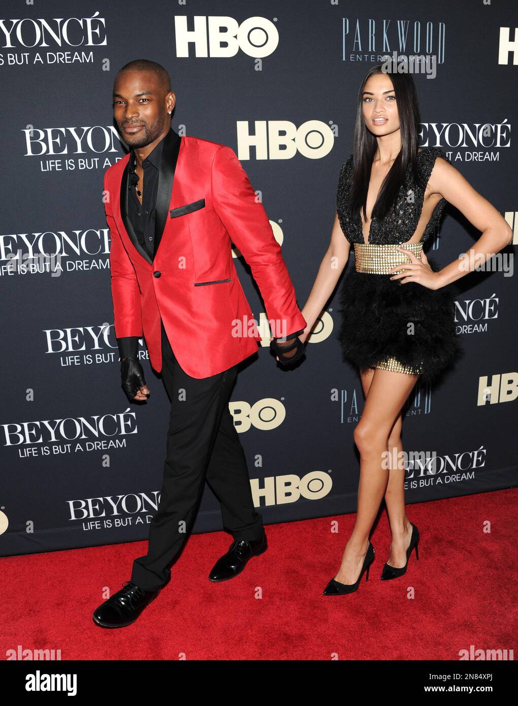 Models Tyson Beckford and Shanina Shaik attend the premiere of "Beyonce ...