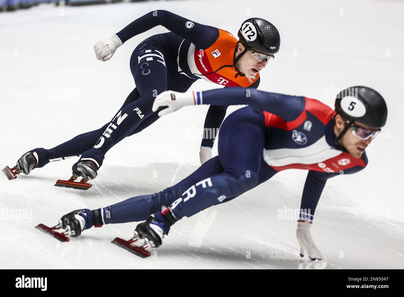 Dordrecht, Netherlands. 11th Feb, 2023. DORDRECHT - Teun Boer (NED) in action in the semi-final ...