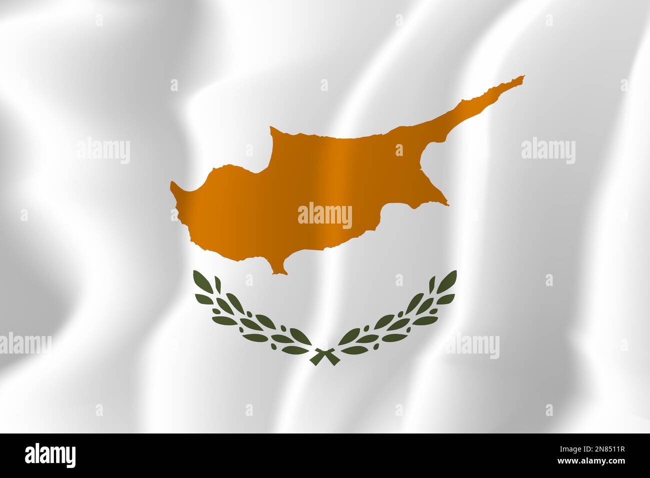 Cyprus Waved Flag Illustration Vector Stock Vector Image & Art - Alamy