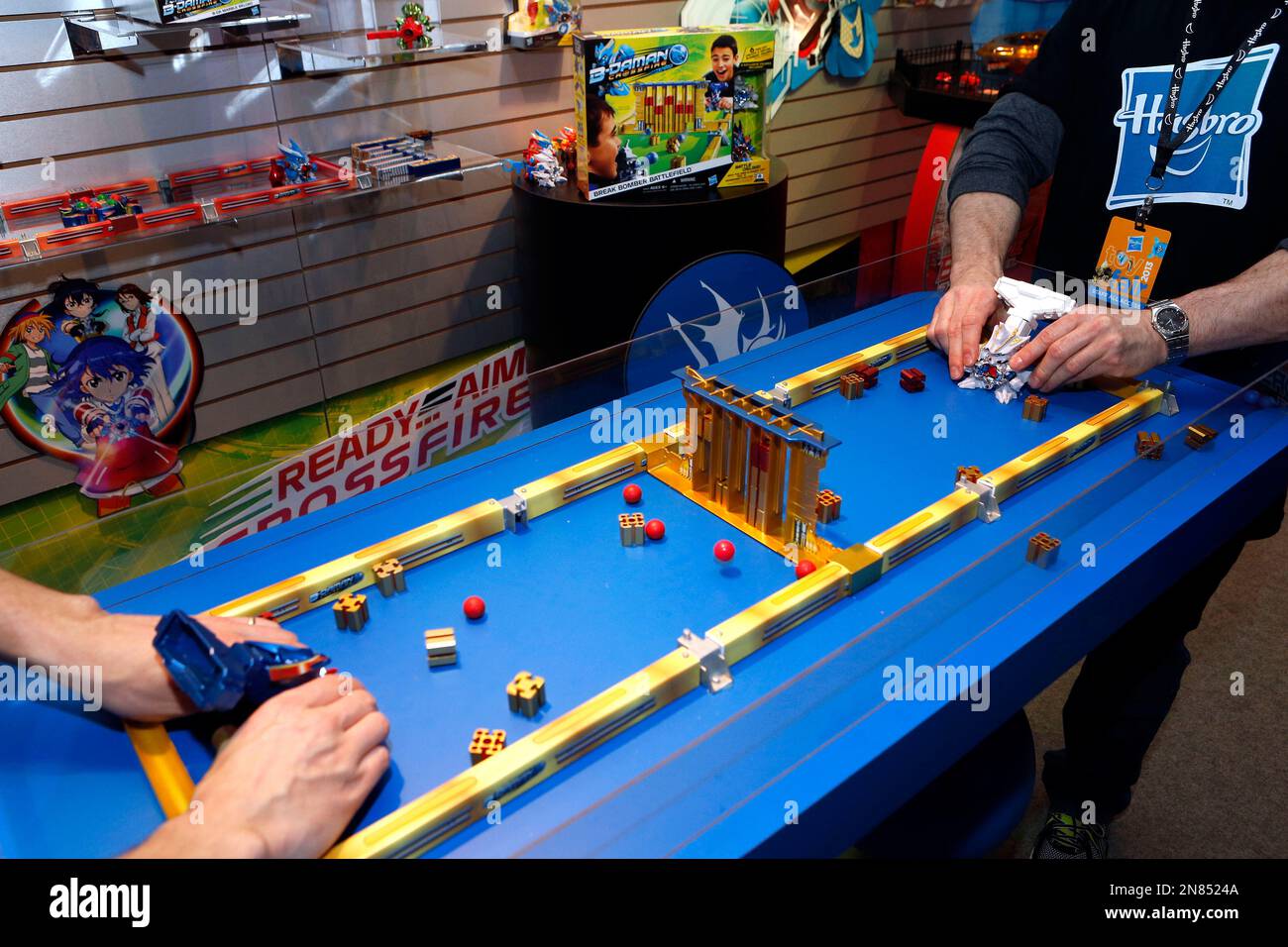 IMAGE DISTRIBUTED FOR HASBRO - Demonstrators Clayton Hodges, left, and ...