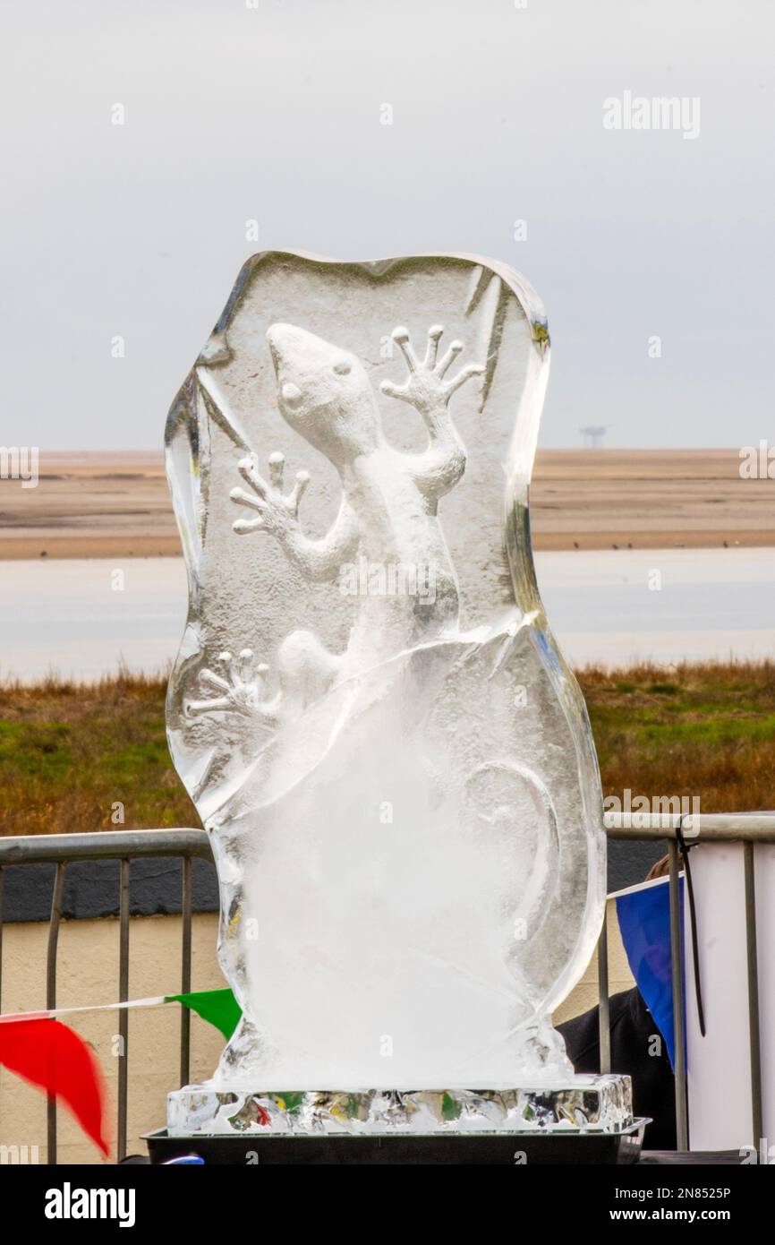Lytham St. Annes, Lancashire. 11 Feb 2023 Ice sculpting festival ...
