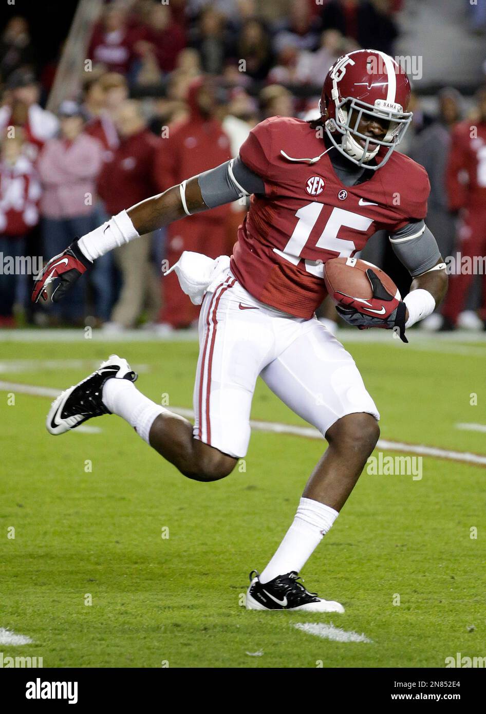 FILE - In this Oct. 27, 2012 file photo, Alabama's Eddie Williams (15 ...