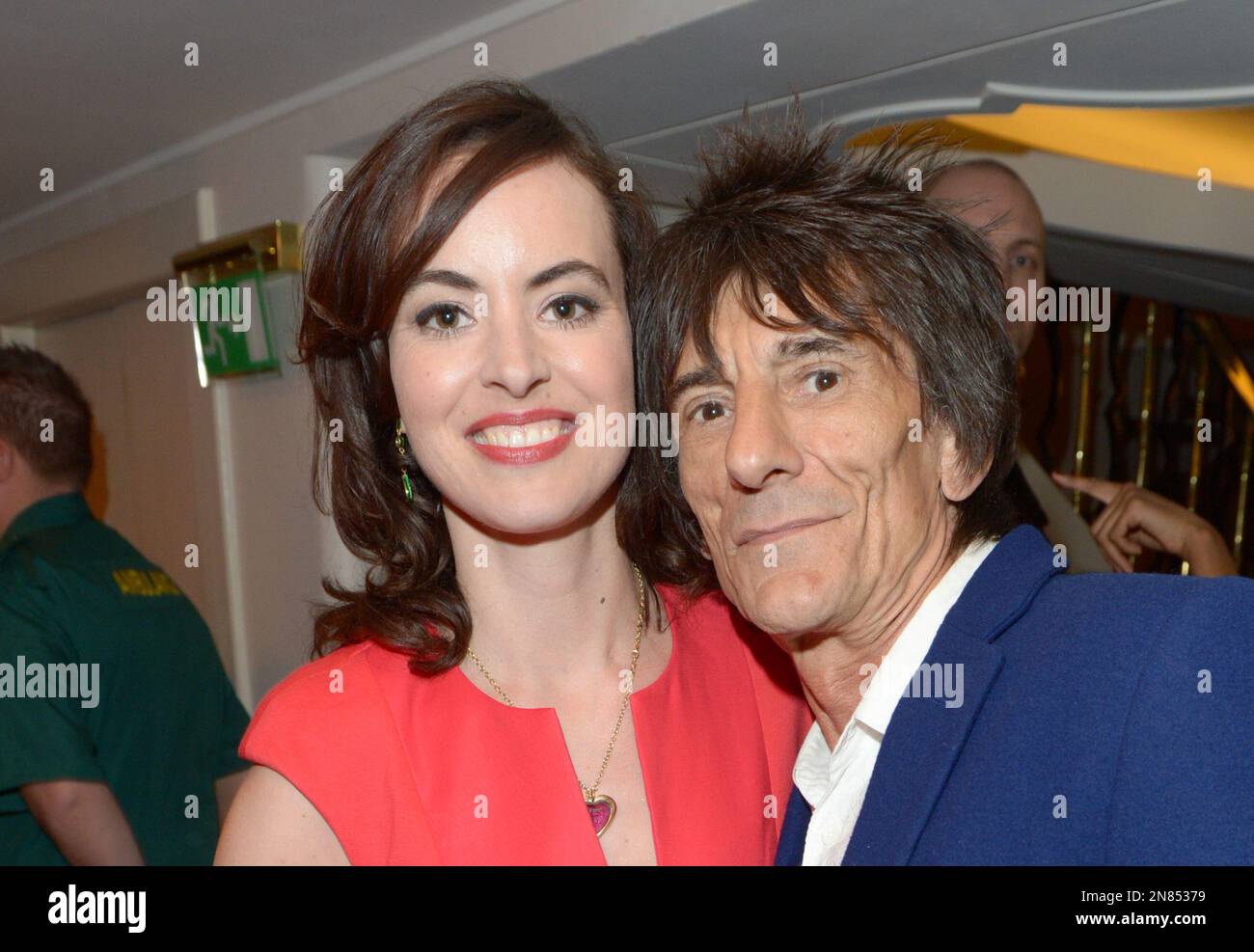 Sally Humphries, left, and Ronnie Wood seen at the ELLE Style Awards at ...