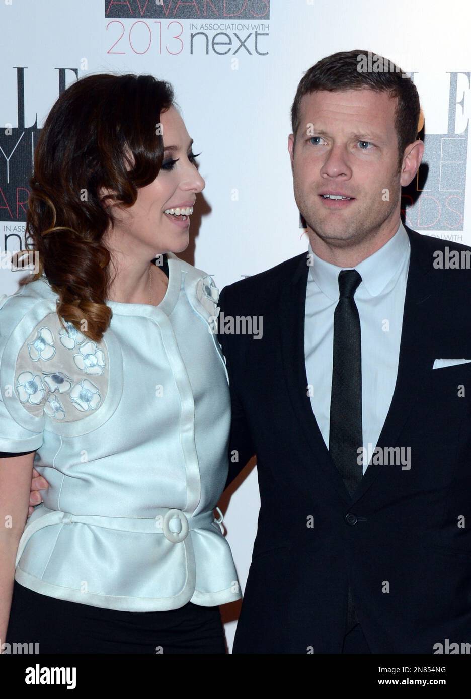 Dee Koppang, left, and Dermot O'Leary seen at the ELLE Style Awards at ...