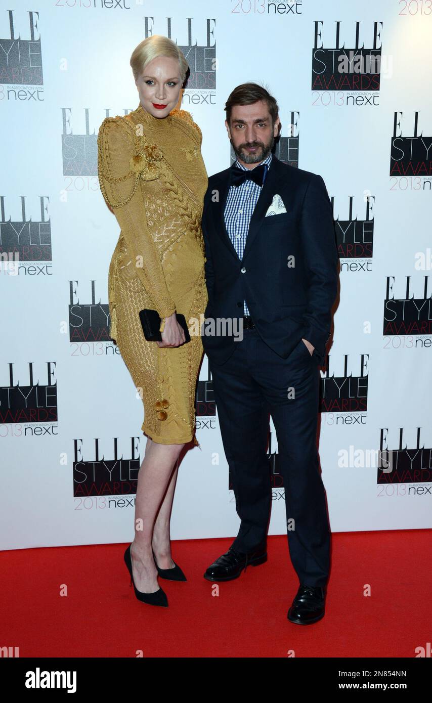 Gwendoline Christie, left, and David Waddington seen at the ELLE Style ...