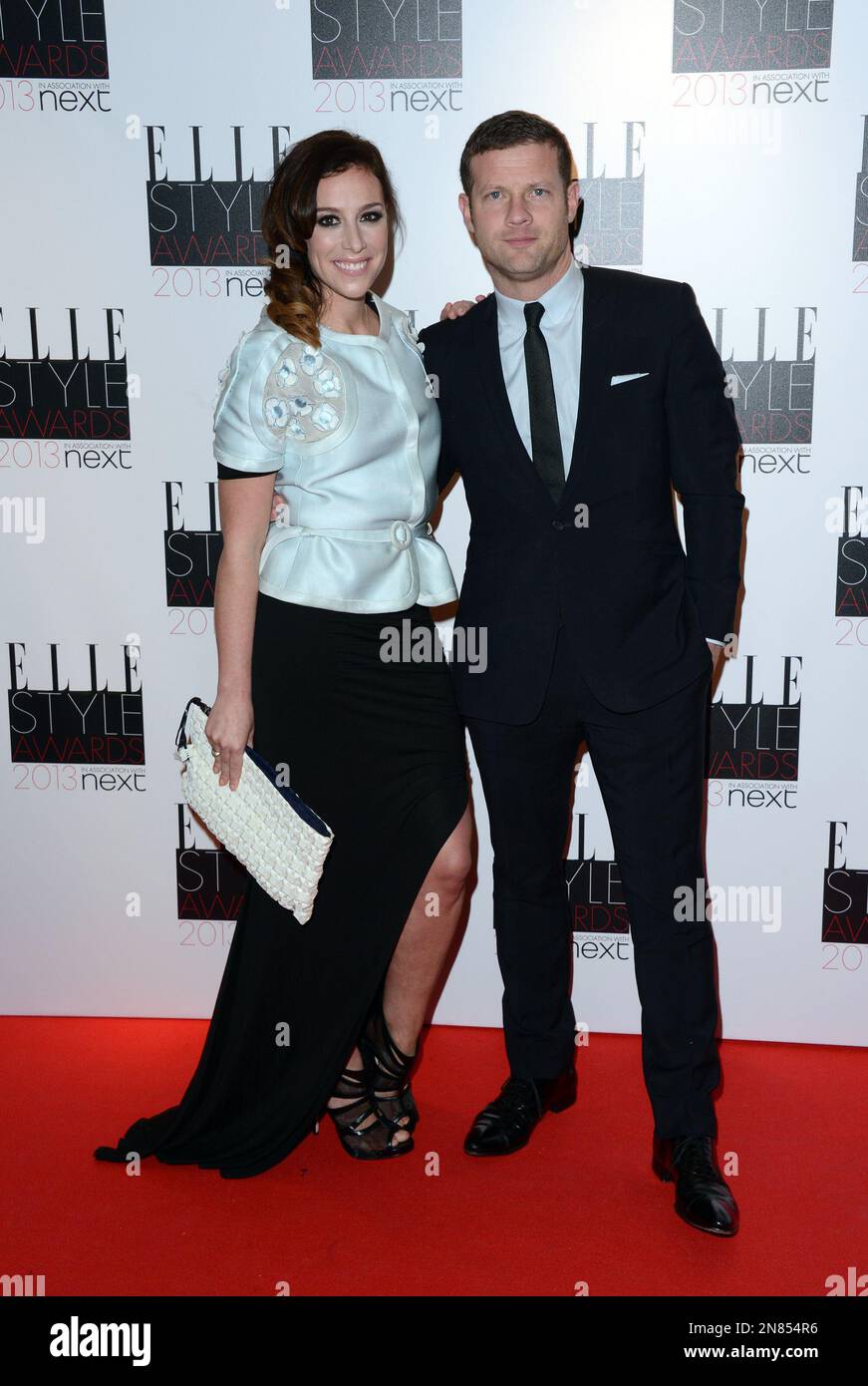 Dee Koppang, left, and Dermot O'Leary seen at the ELLE Style Awards at ...