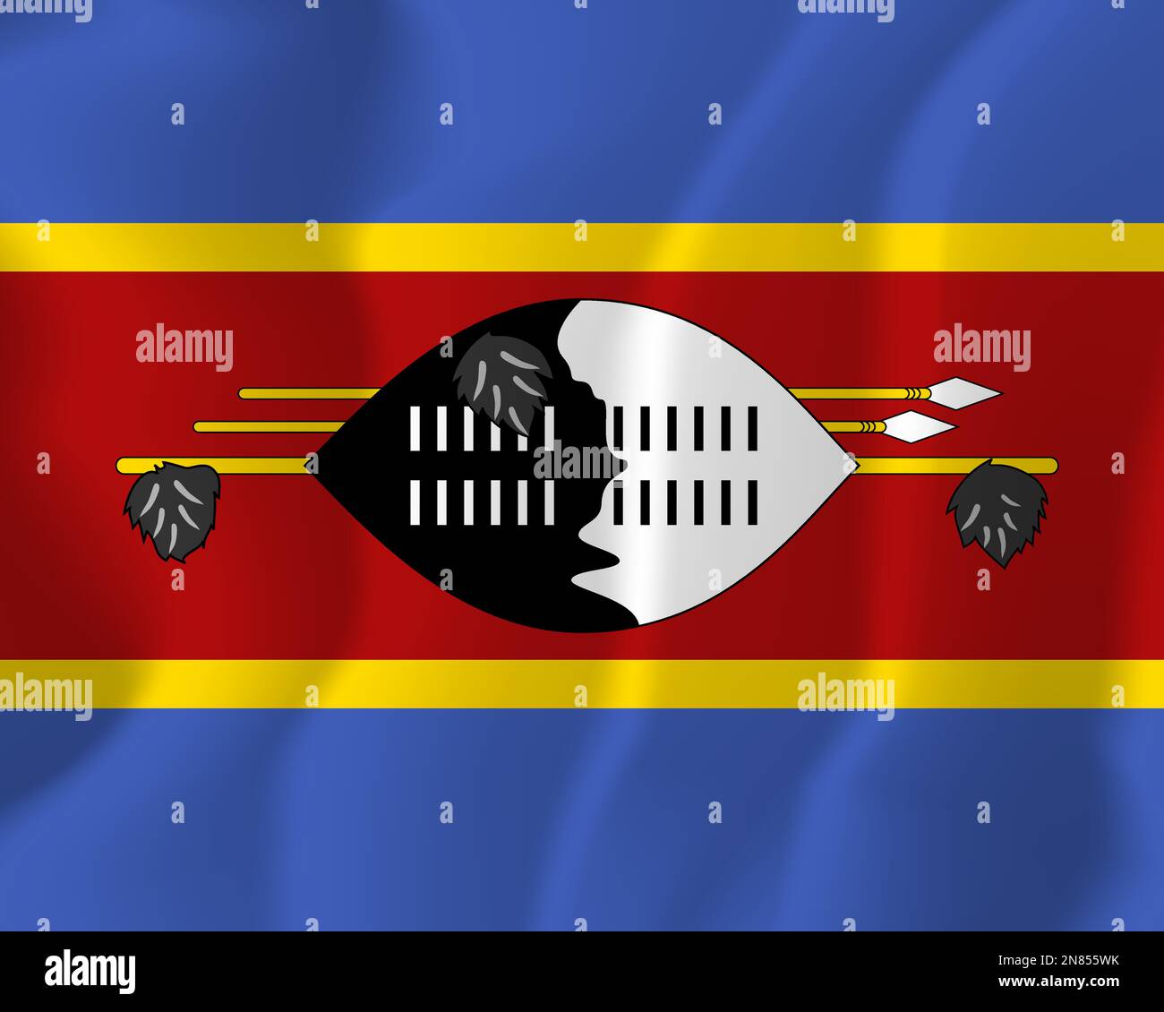 Eswatini Waved Flag Illustration Vector Stock Vector Image & Art - Alamy