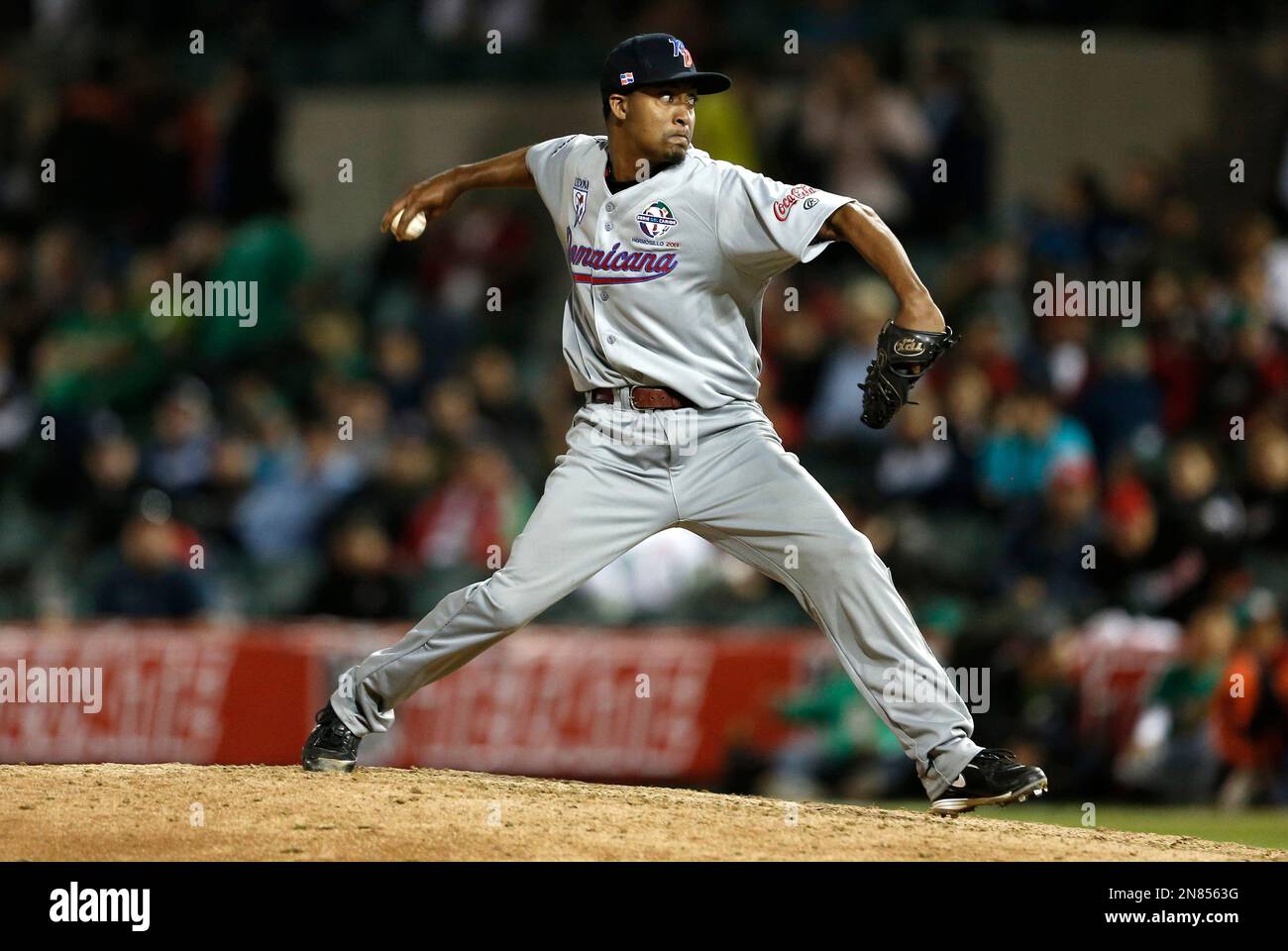 Dominican Republic relief pitcher Jailen Peguero throws in the 9th ...