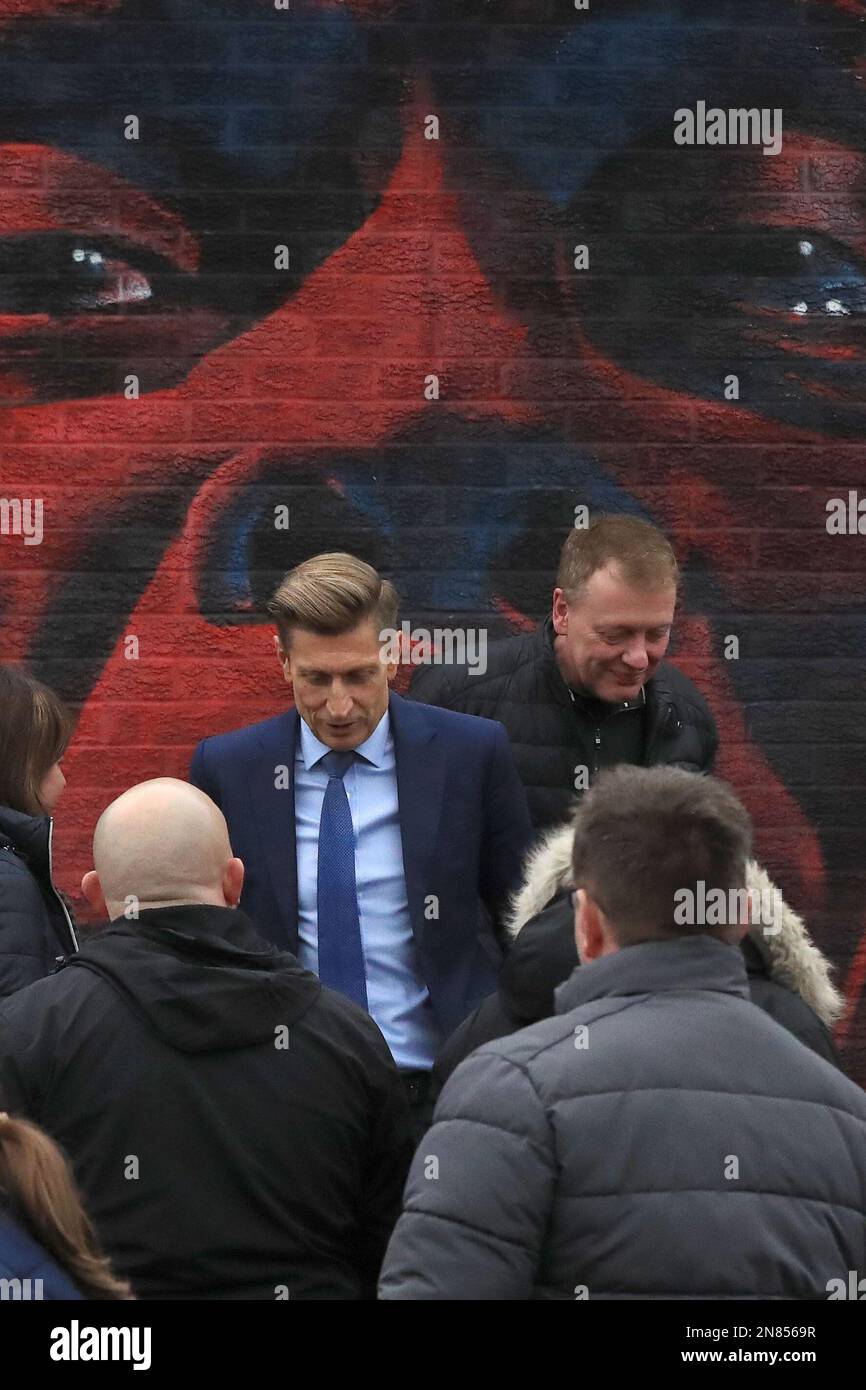 London, UK. 11th Feb, 2023. Crystal Palace owner Steve Parrish in front ...