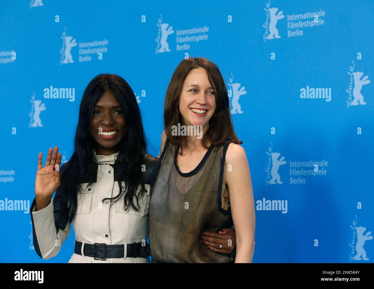 Actress Rayna Campbell and director Pia Marais pose for photographers ...