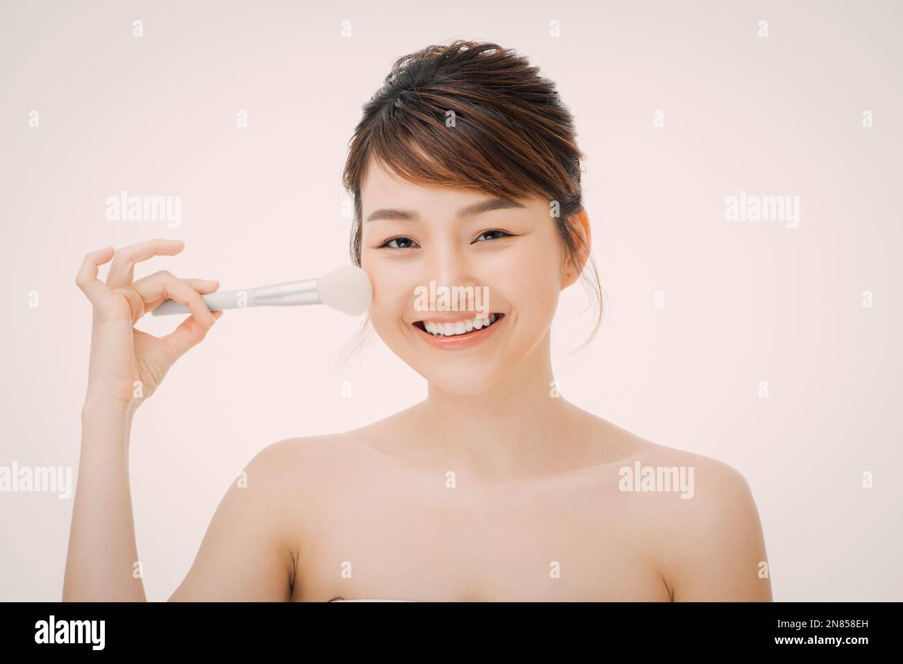 Beautiful young woman asian with clean perfect skin. Portrait model ...