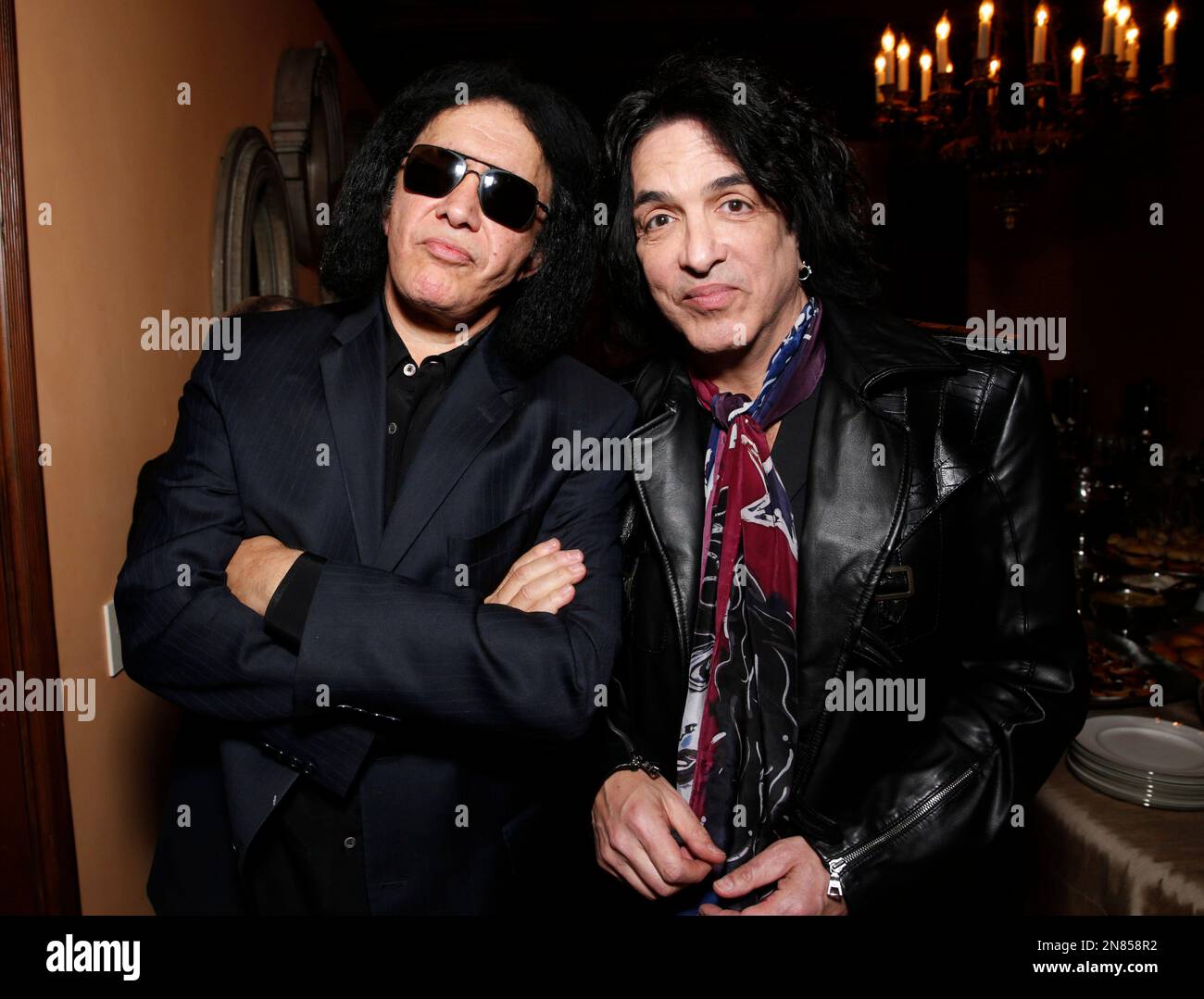 Gene Simmons and Paul Stanley attend a Grammy Party hosted by Lucian ...