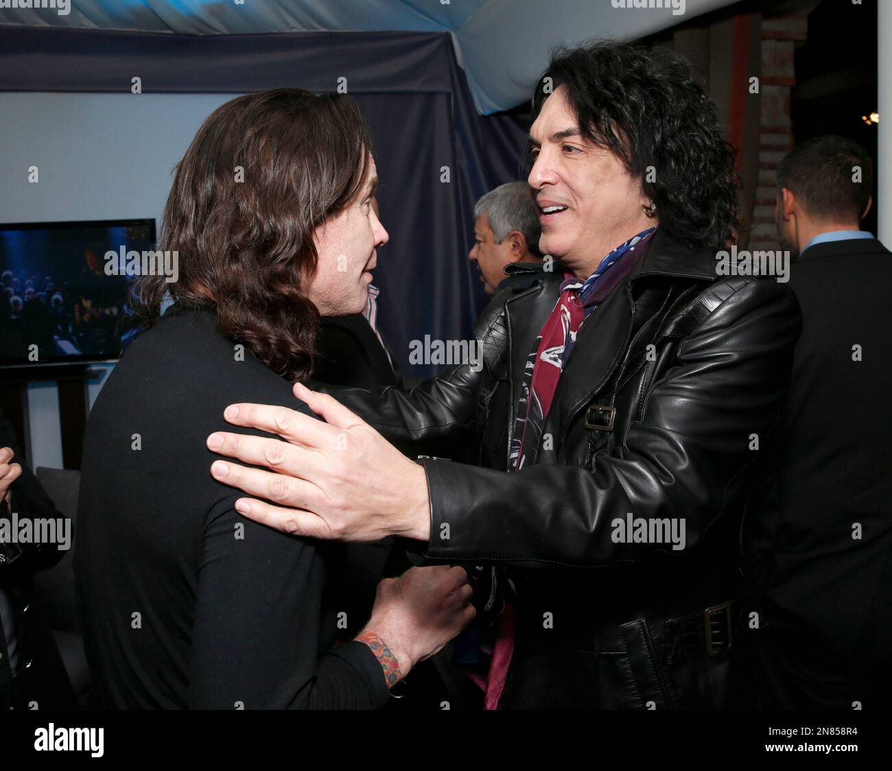 Ozzy Osbourne and Paul Stanley attend a Grammy Party hosted by Lucian ...