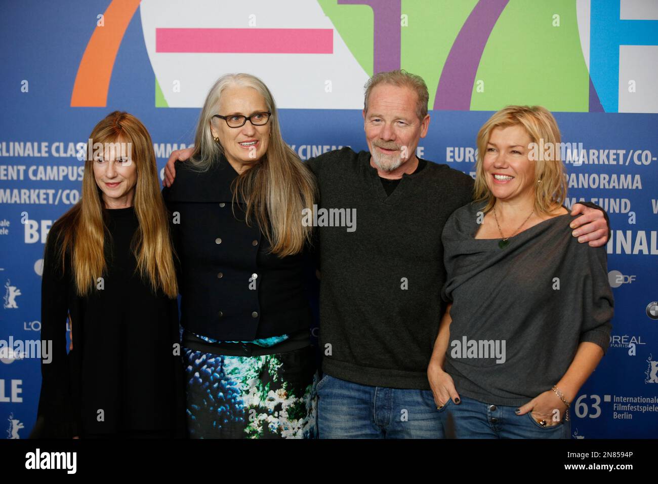 From left actress Holly Hunter, director Jane Campion, actors Peter ...