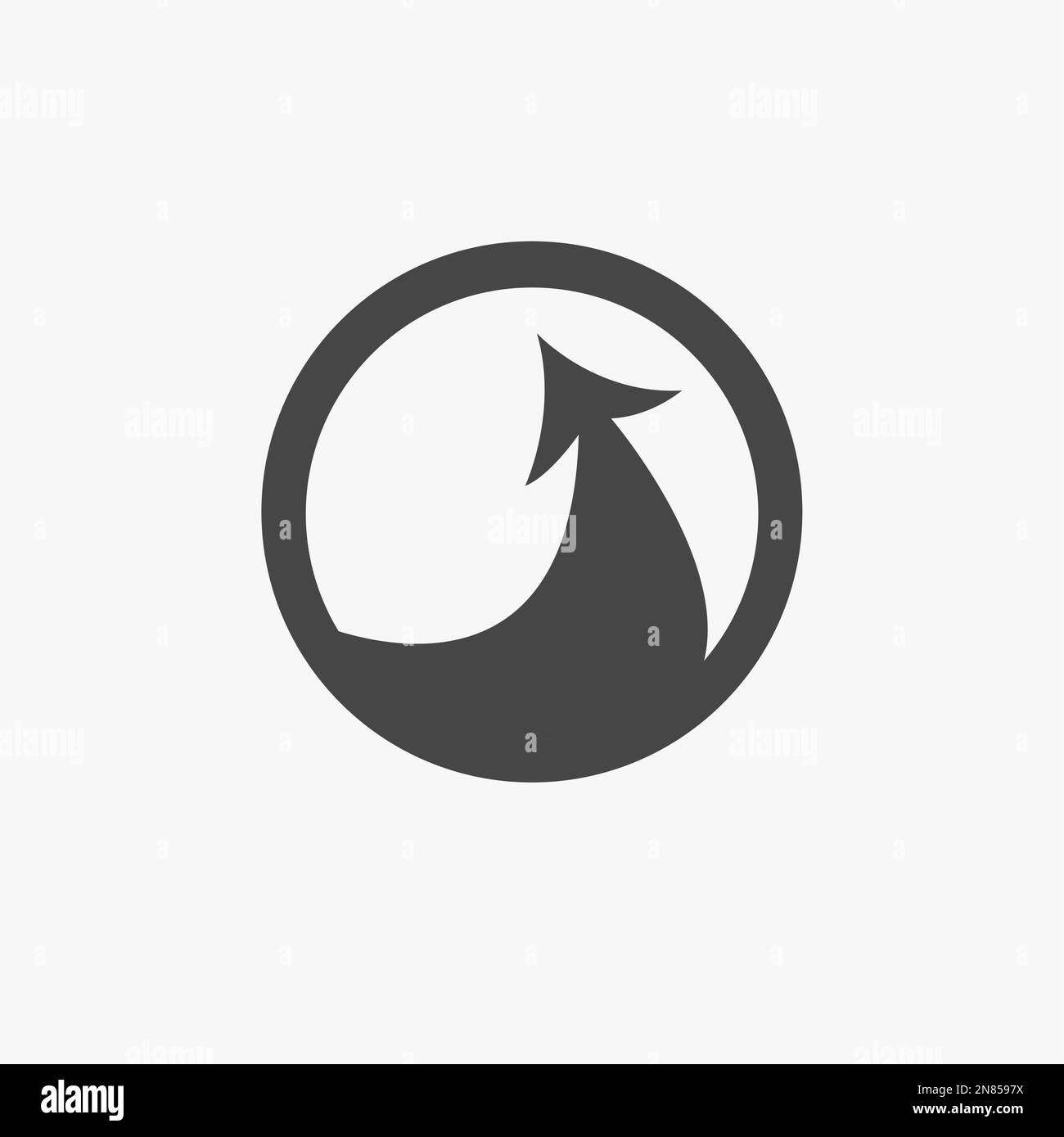Circular arrow vector sketch icon isolated on background. Hand drawn ...