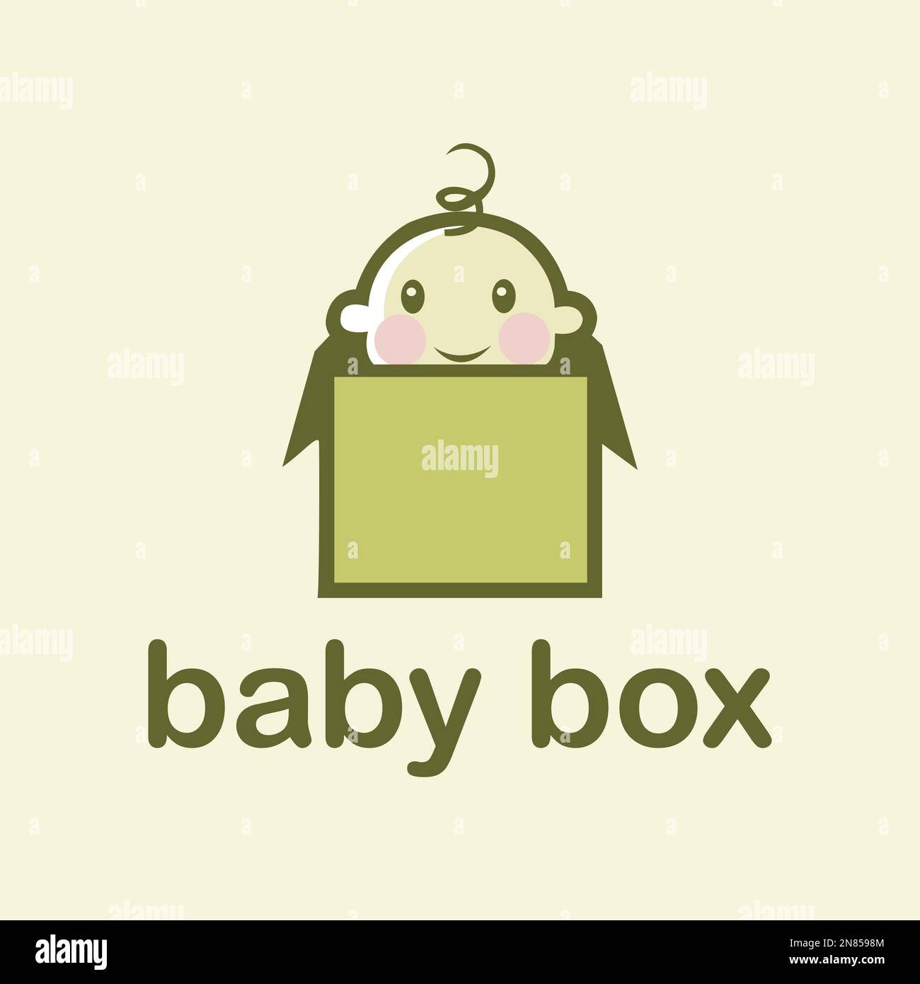 Vector cute baby logo in sketch style. Toys and games store doodle logo ...