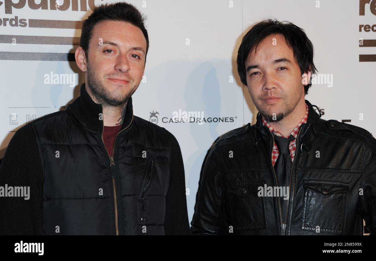 Jesse Charland, left, and Douglas Robb arrive at Republic Records Post ...