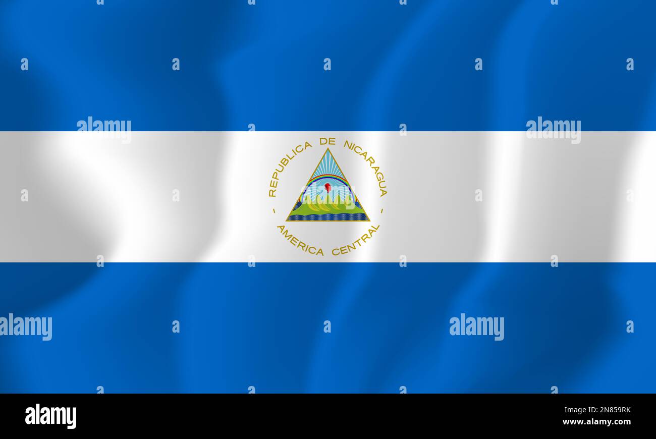 Nicaragua Waved Flag Illustration Vector Stock Vector Image & Art - Alamy