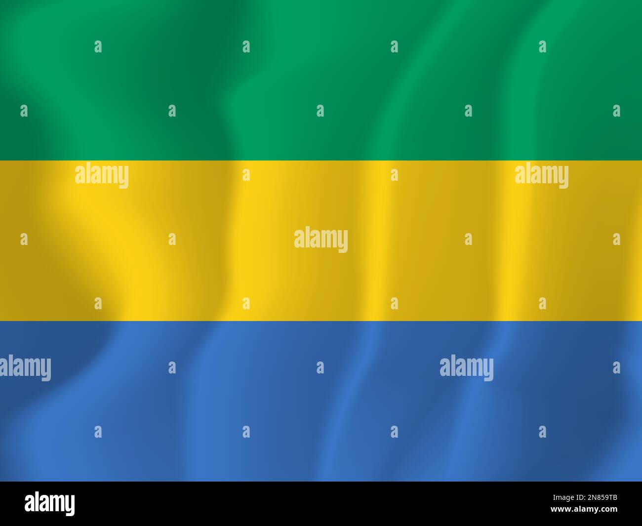 Gabon Waved Flag Illustration Vector Stock Vector Image & Art - Alamy