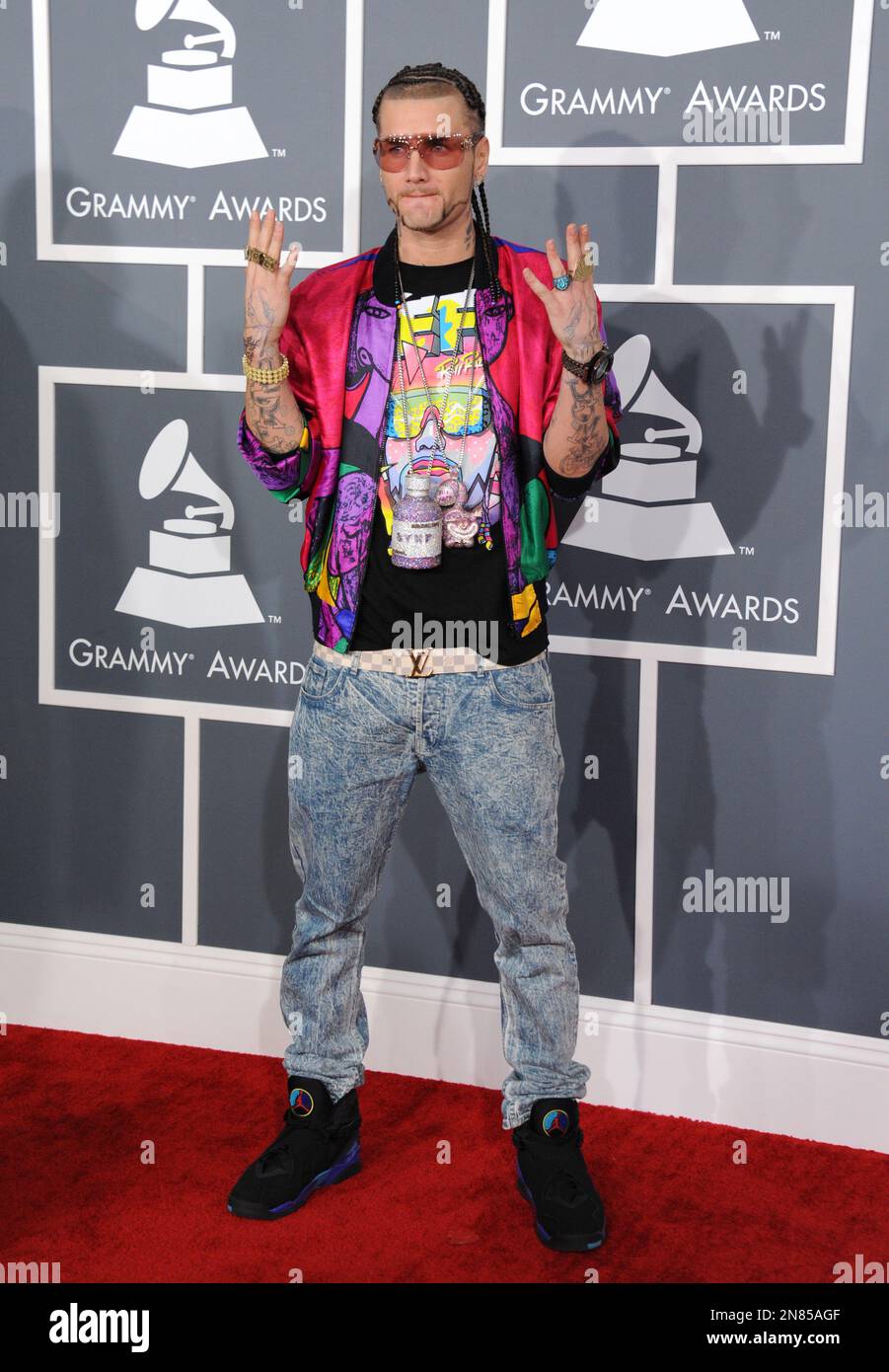 Riff Raff arrives at the 55th annual Grammy Awards on Sunday, Feb. 10 ...