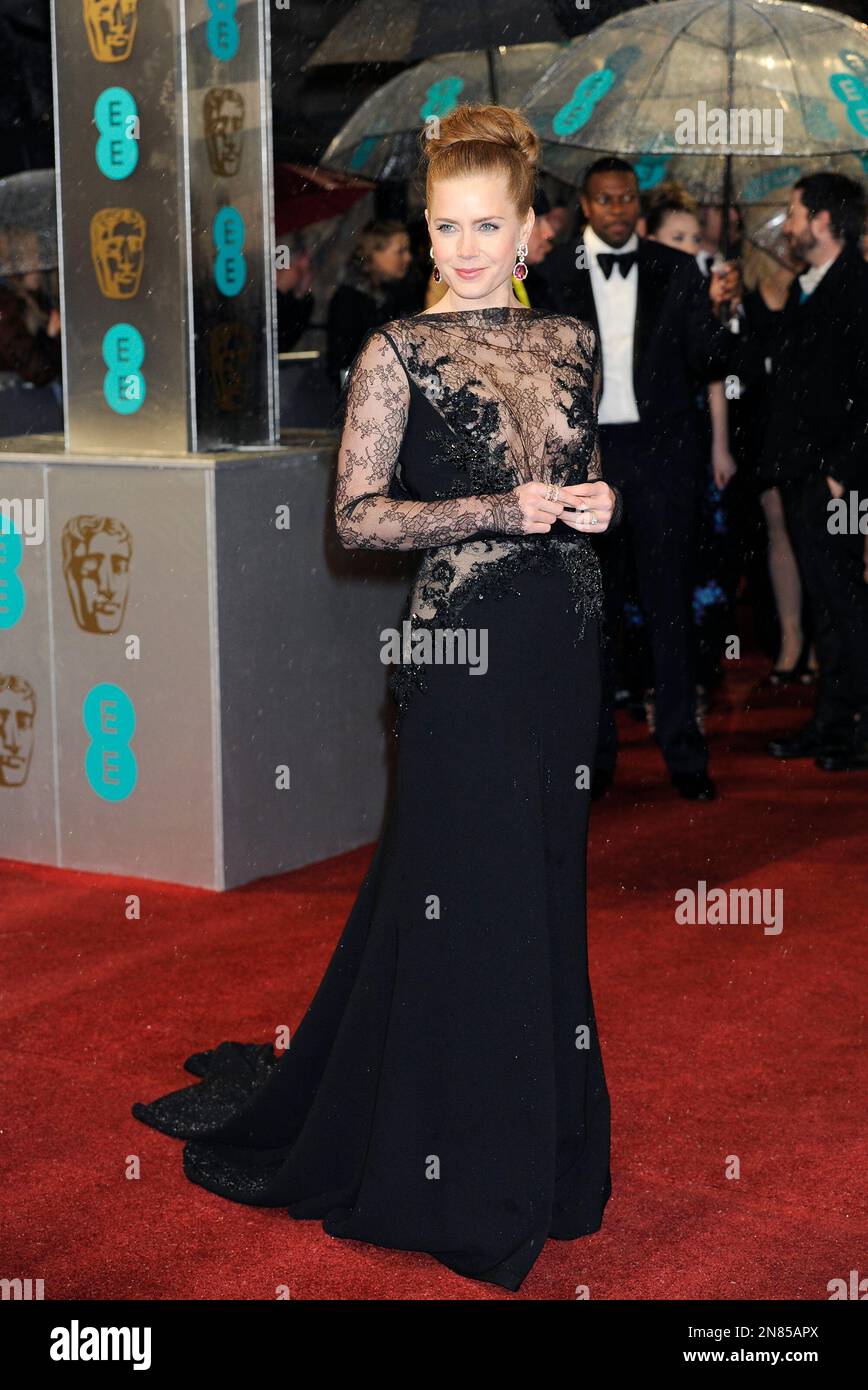 Amy Adams seen arriving for the BAFTA Film Awards at the Royal Opera ...