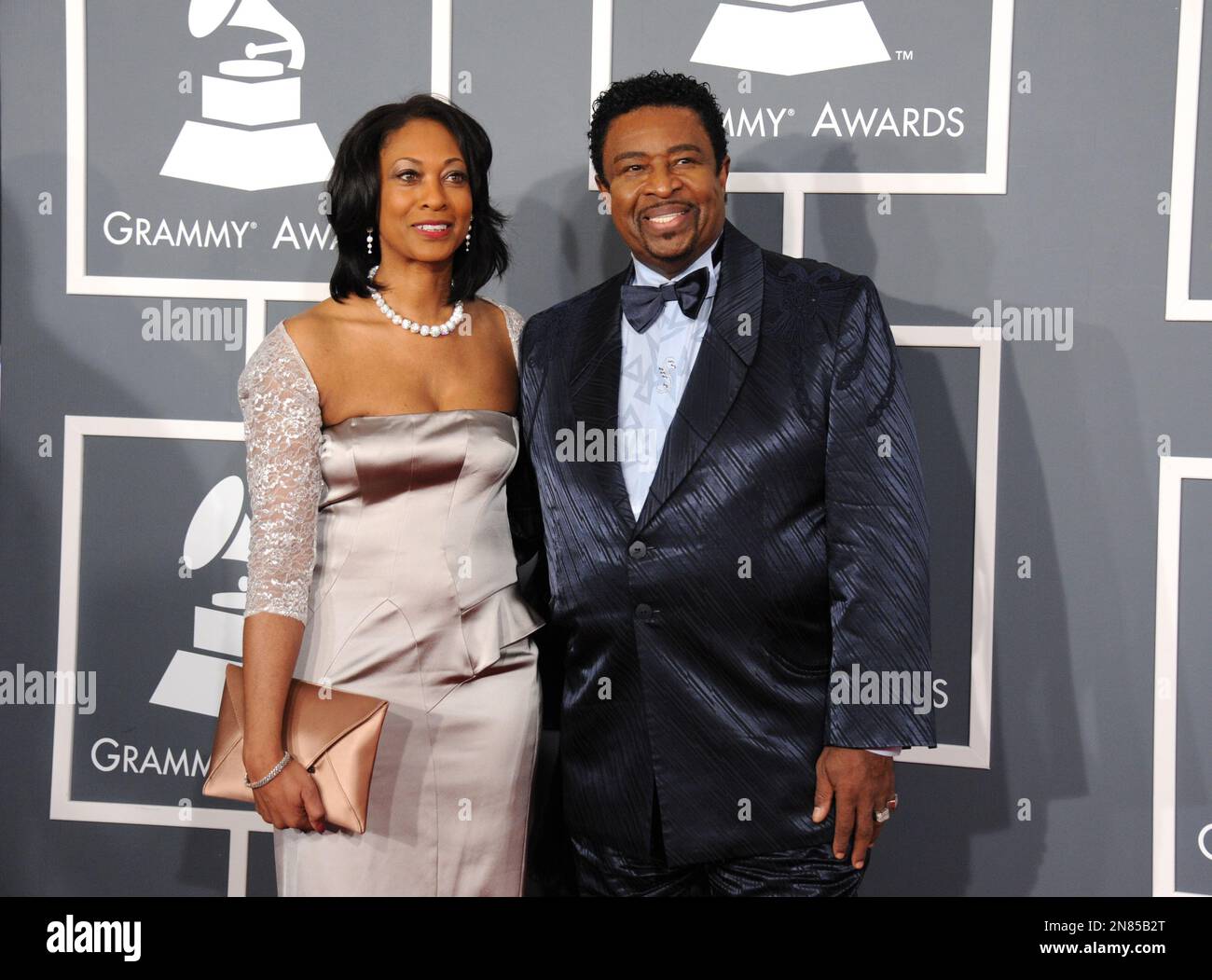Dennis Edwards and wife Brenda arrive at the 55th annual Grammy Awards ...