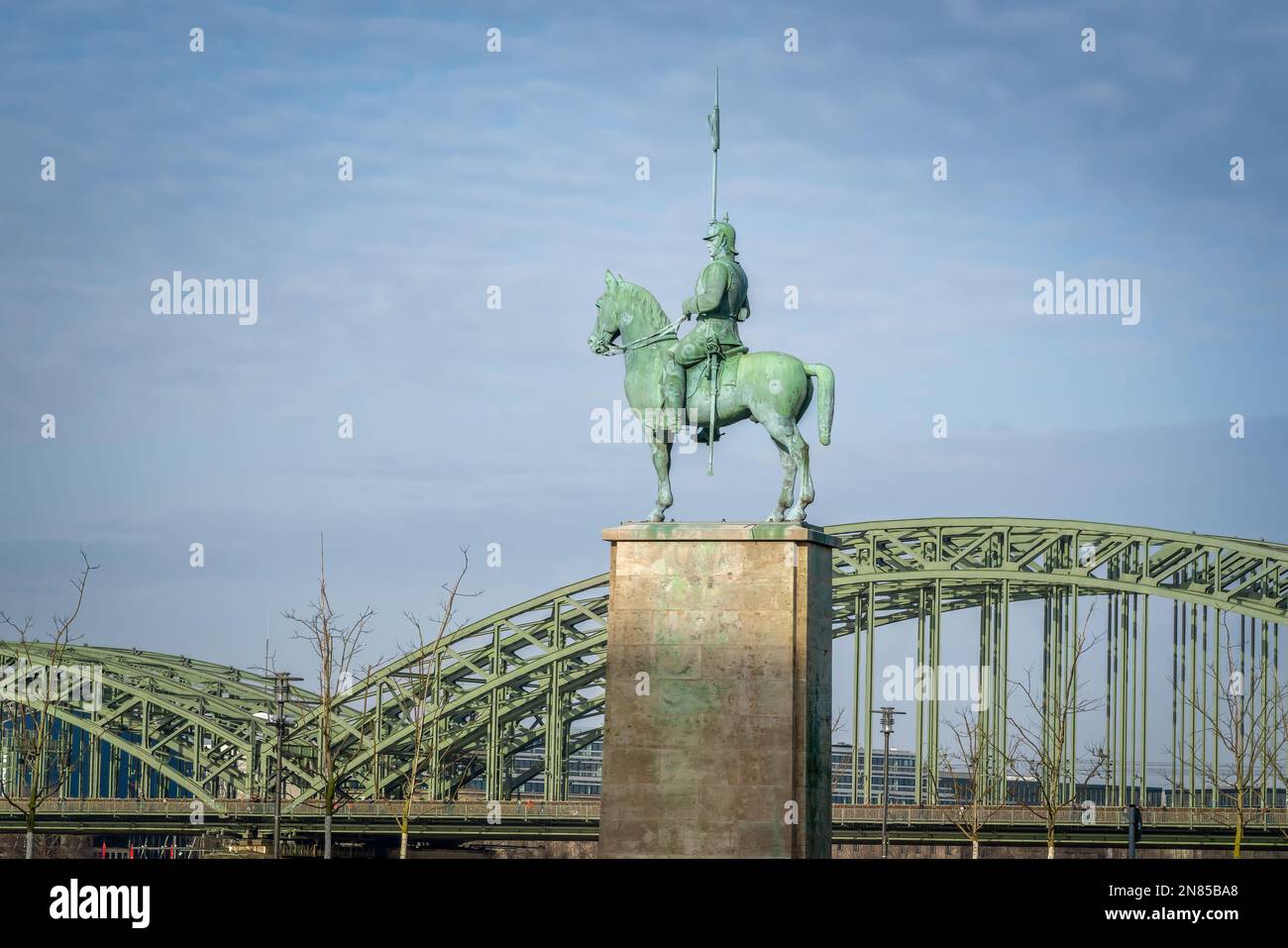 8th Prussian Cuirassiers Memorial - The Lancer - Cologne, Germany Stock ...