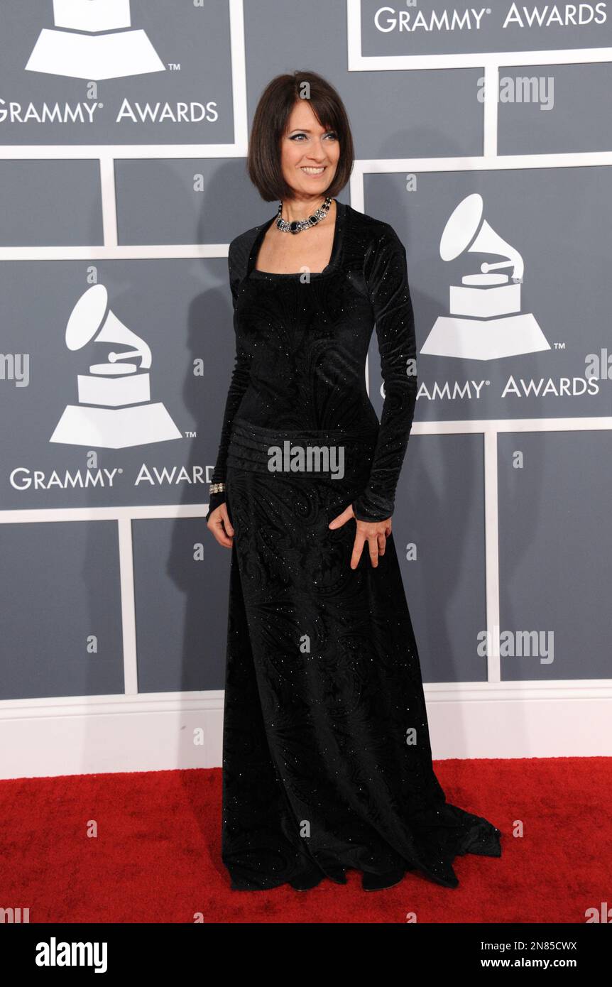 Susan Winsberg, of Mariachi Divas, arrives at the 55th annual Grammy ...