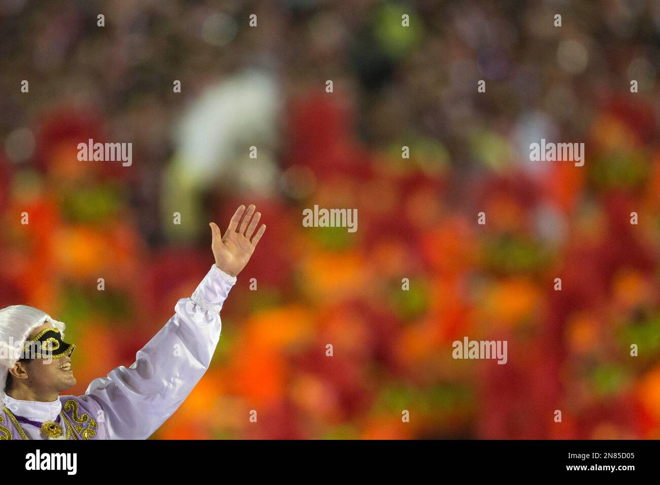 A performer from the Academicos do Salgueiro samba school parades ...