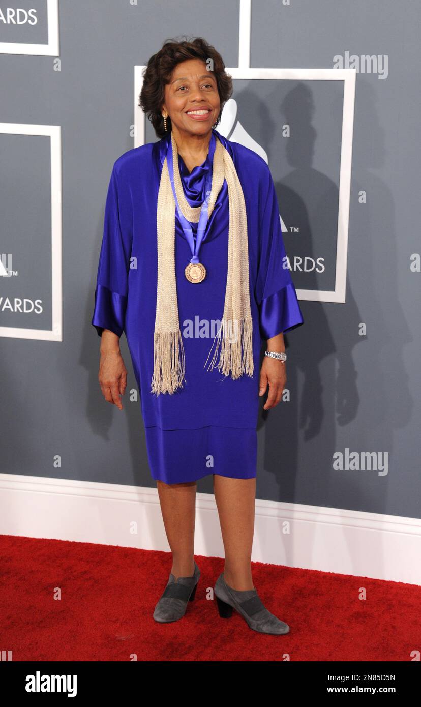 Tania Leon arrives at the 55th annual Grammy Awards on Sunday, Feb. 10 ...
