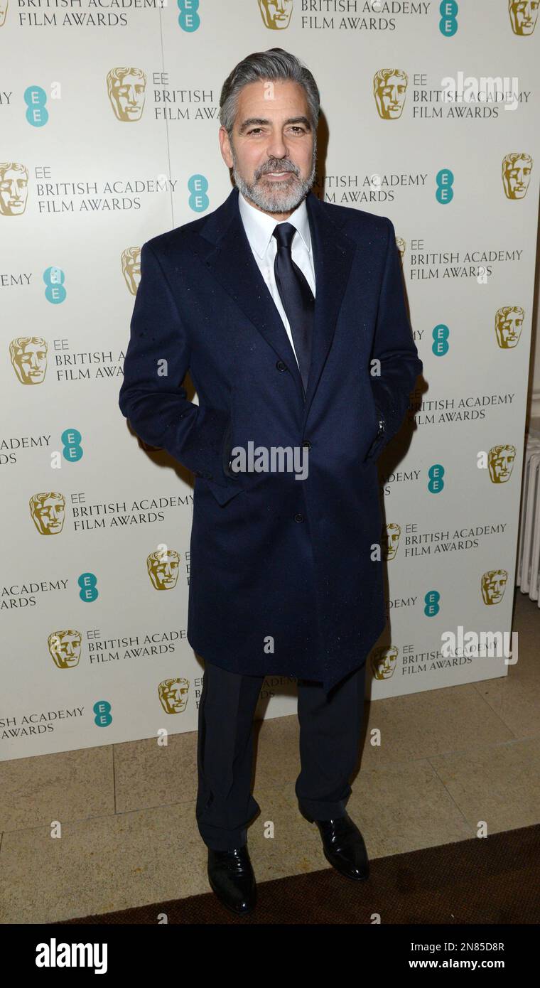 George Clooney seen arriving for the BAFTA Film Awards at the Royal ...